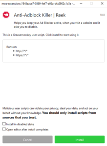 Supprimer facilement les messages Anti Adblock killer - Dothazard